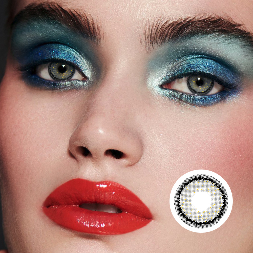 Gold Powder Tears - Ash Yearly Prescription Colored Contact Lenses ...